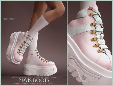 Second Life Marketplace - [Enchante'] - Mavis Boots - CLASSIC COLORS